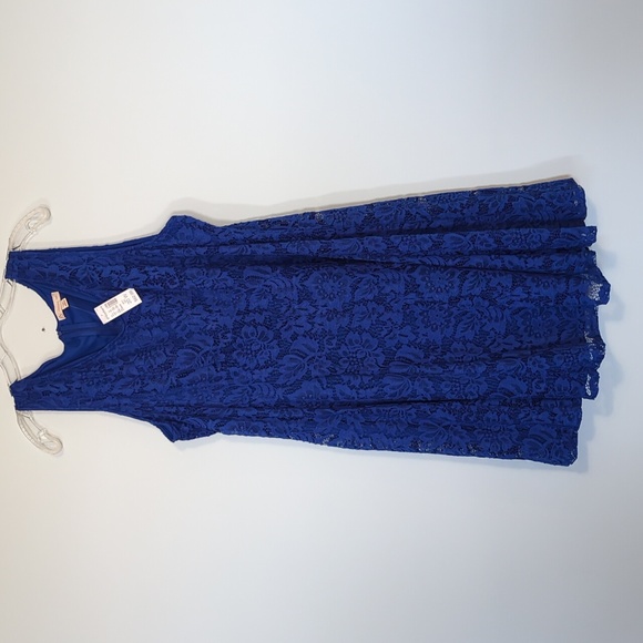 Dress Barn | Dresses | Plus Size Blue Dress Barn Dress Lace With Zipper ...